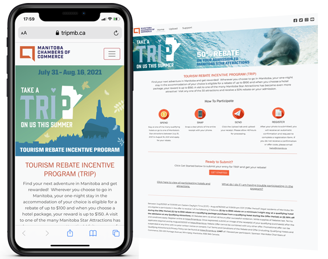 Digital Rebate Travel Stimulus Program for Manitoba Chambers of Commerce