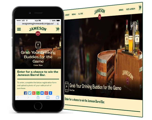 Building Brand Affinity for Pernod Ricard Jameson - Sweepstakes